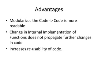 Lecture 4: Functions | PPT