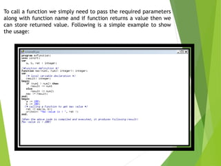 Functions | PPTX | Programming Languages | Computing