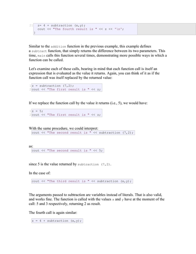 Functions | DOC | Programming Languages | Computing