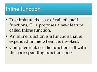 Functions in C++ (OOP) | PPTX