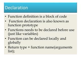 Functions in C++ (OOP) | PPTX