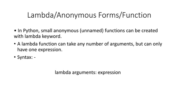 Functions In Python Ppt