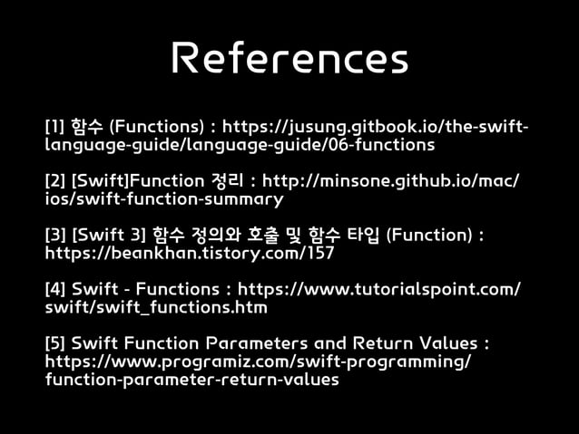 [Swift] Functions | PDF