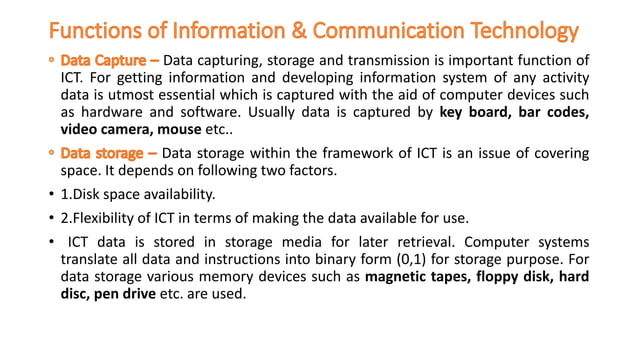 Functions, Need, Importance and application of ICT in Education | PPT
