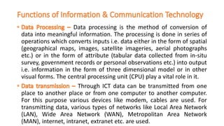 Functions, Need, Importance and application of ICT in Education | PPTX