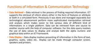 Functions, Need, Importance and application of ICT in Education | PPTX
