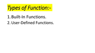 Functions.pptx | Programming Languages | Computing