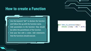 Functions in python What are functions. Types of functions.pptx