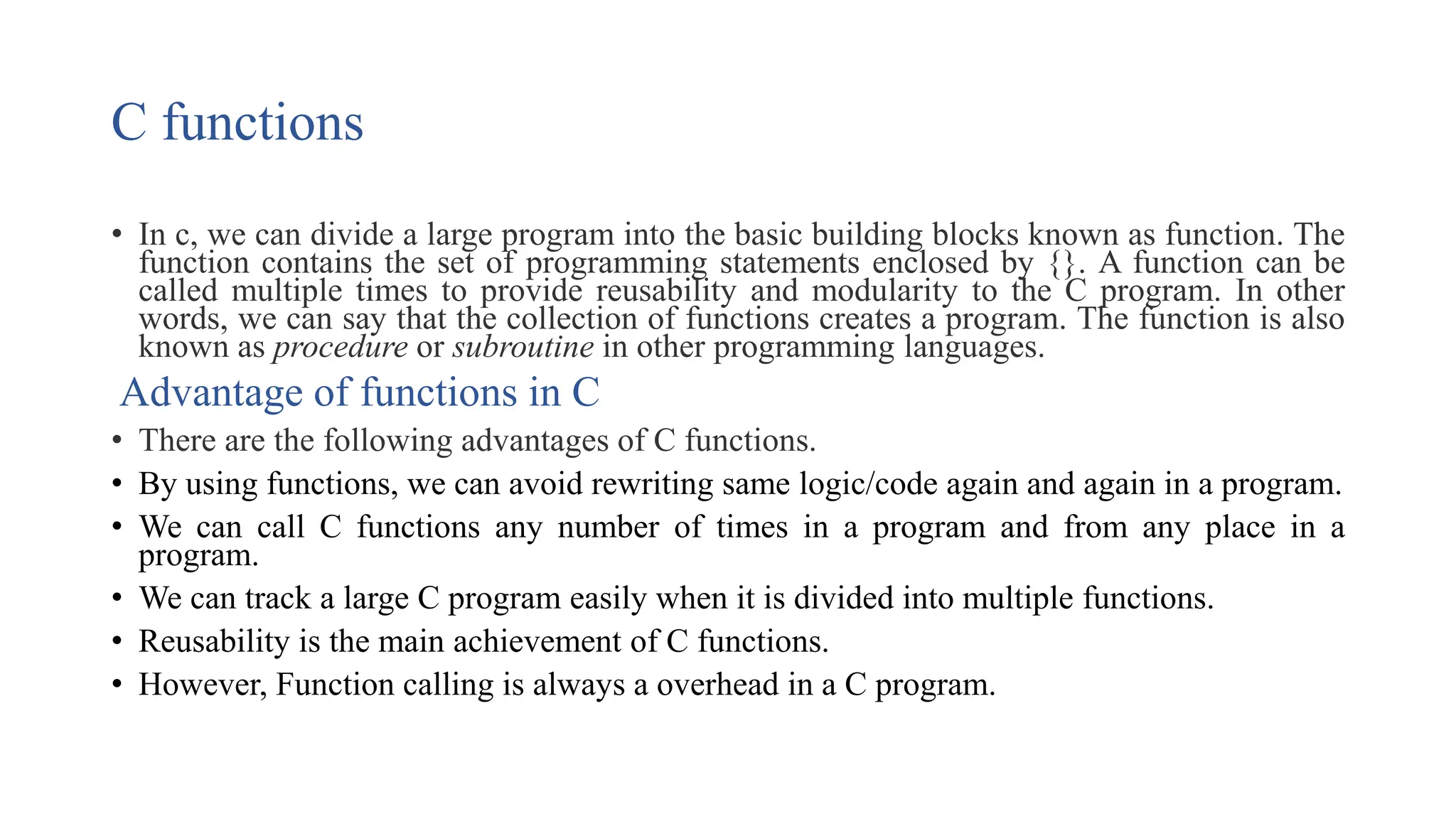 Functions In Cprogramming Of Engineering Pptx