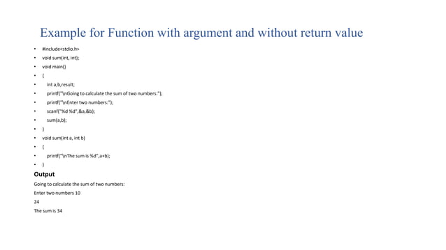 Functions In Cprogramming Of Engineering Pptx Free Download