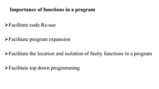 Functions.pptx, programming language in c | PPTX