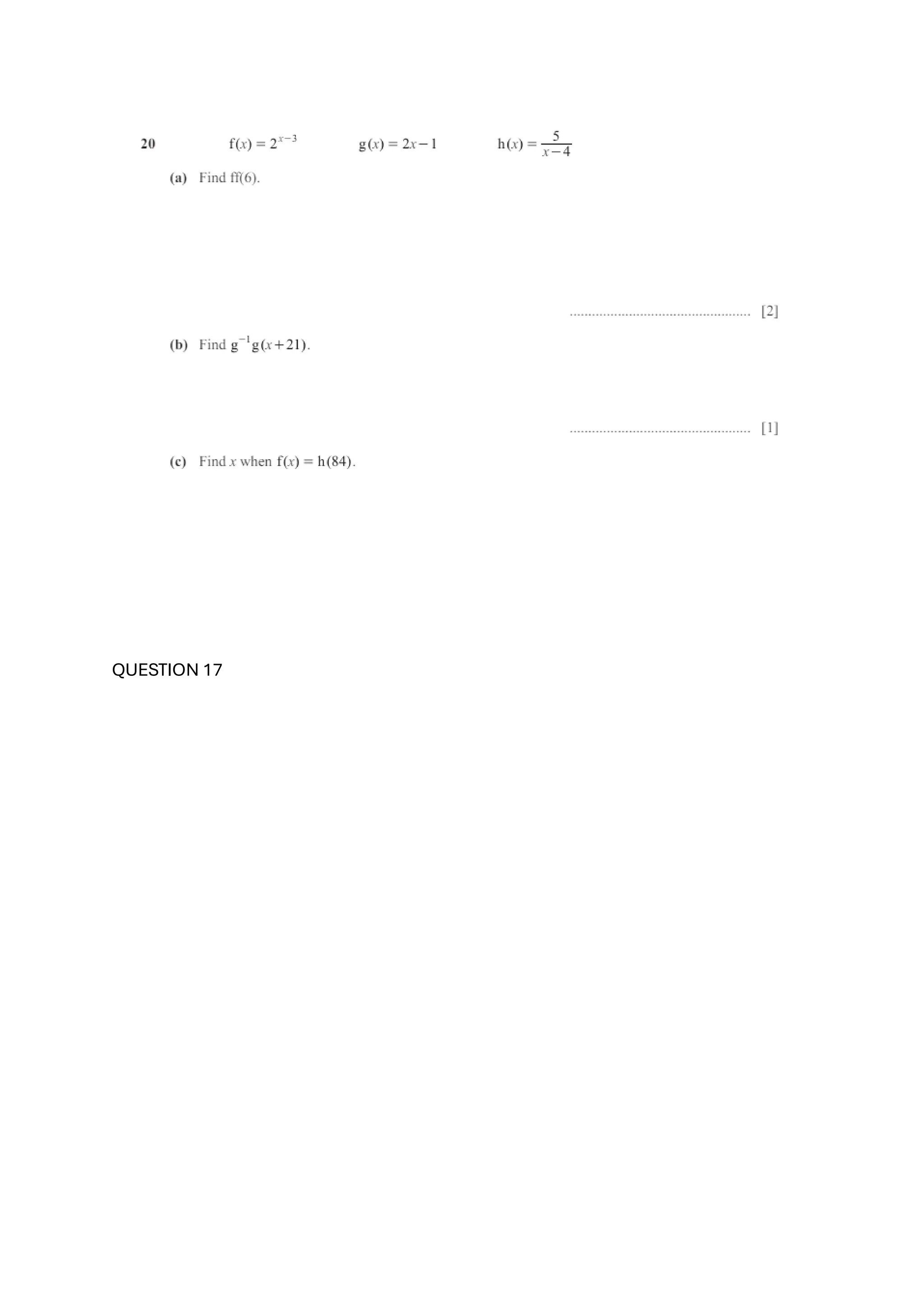 Functions Igcse Mathematics Practice Questions Pdf