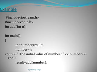 functions in c++ basic concept for students | PPT