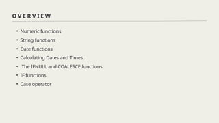 Built-Functions in MySqll (Advance Database System) | PPT