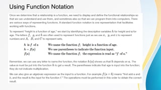 FUNCTIONS functions and function Notation | PPTX