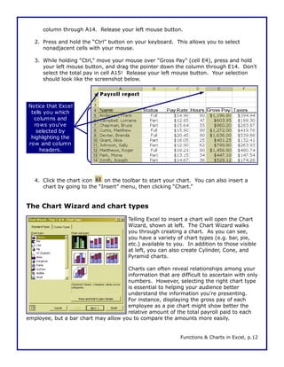 Functions and Charts in Microsoft Excel | PDF