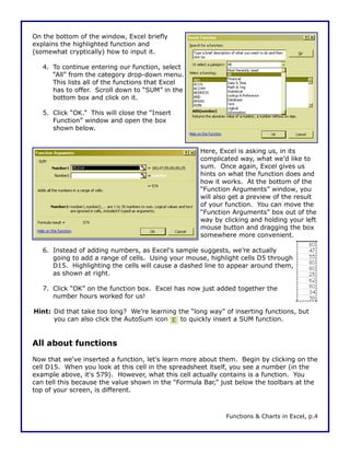 Functions and Charts in Microsoft Excel | PDF