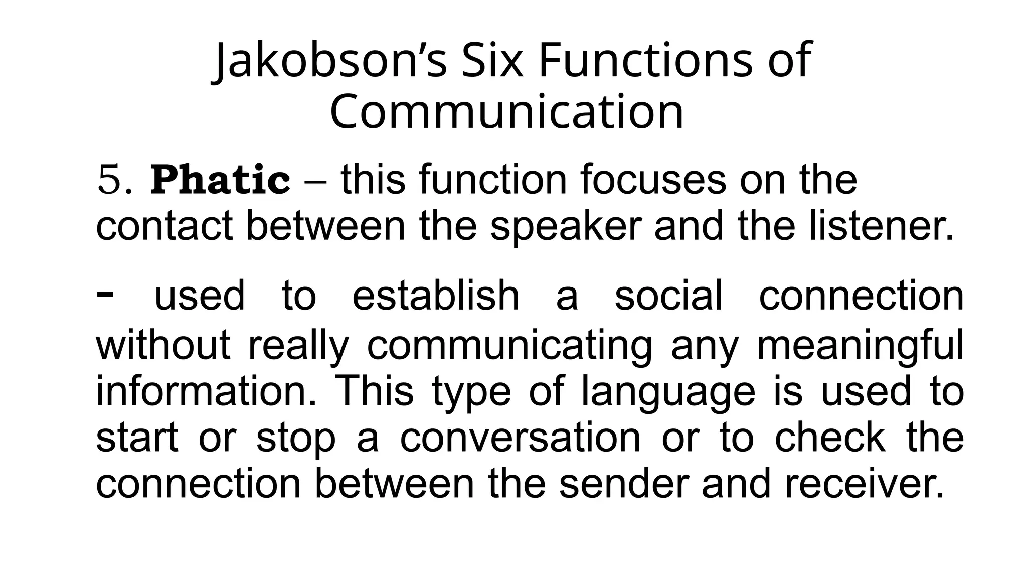 Oral Communication in Context Functions of Communication SHS Grade 11 ...