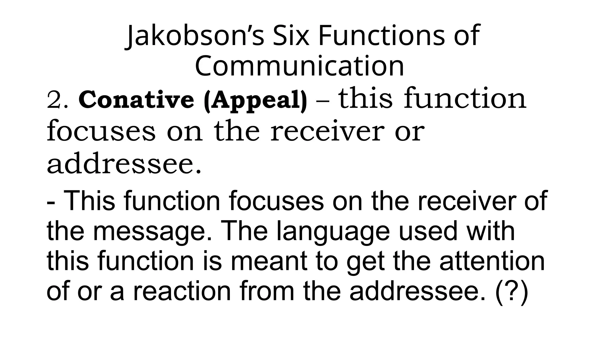 Oral Communication in Context Functions of Communication SHS Grade 11 ...