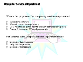 Standard Grade Administration - Functions of Departments | PPT