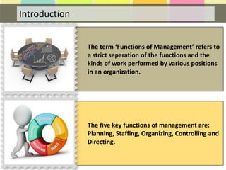 Functions of-management | PPTX | Business | Business and Finance