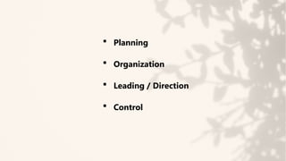 FUNCTIONS-OF-MANAGEMENT. PowerPoint presentation | PPTX