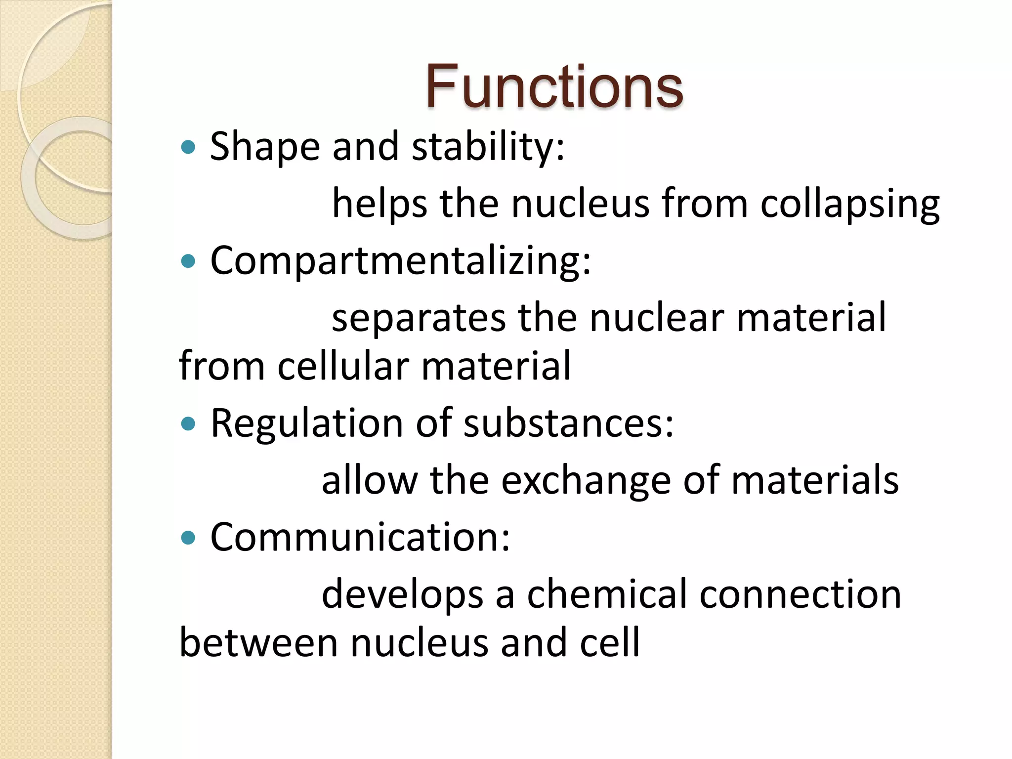 Functions of nucleus | PPTX