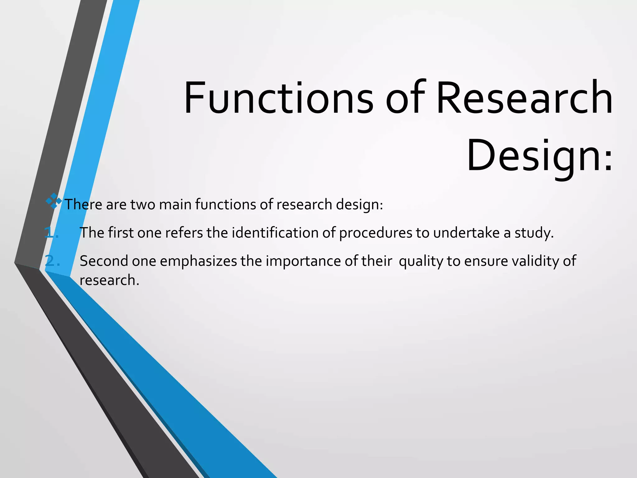 Functions of Research Design | PPTX