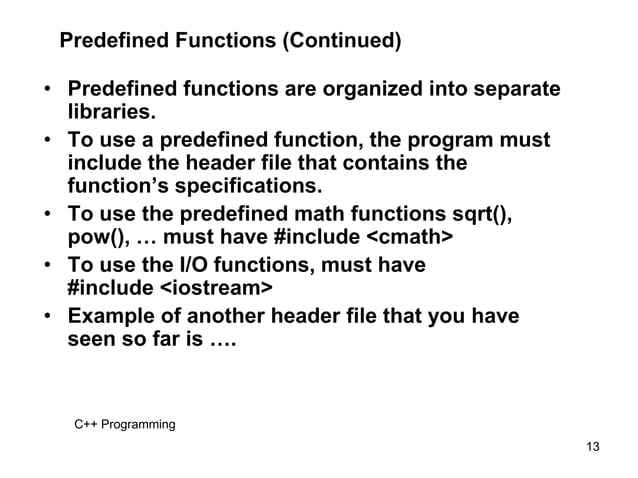 Programming For Engineers Functions Part 1 Pptx