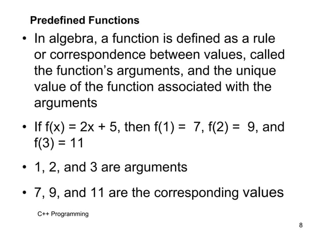 Programming For Engineers Functions Part 1 Pptx