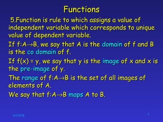 Functions (1) | PPT | Chemistry | Science