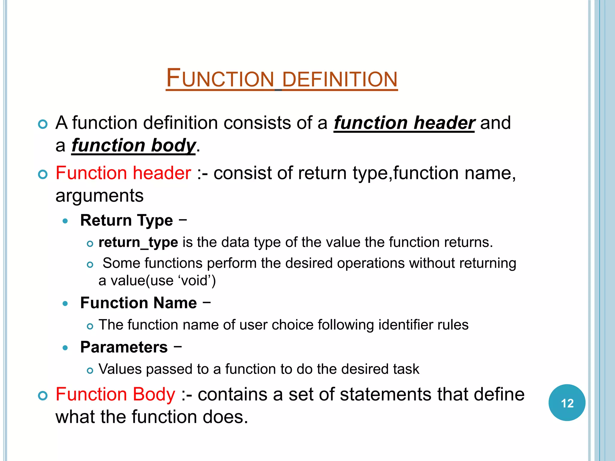 C FUNCTIONS | PPT