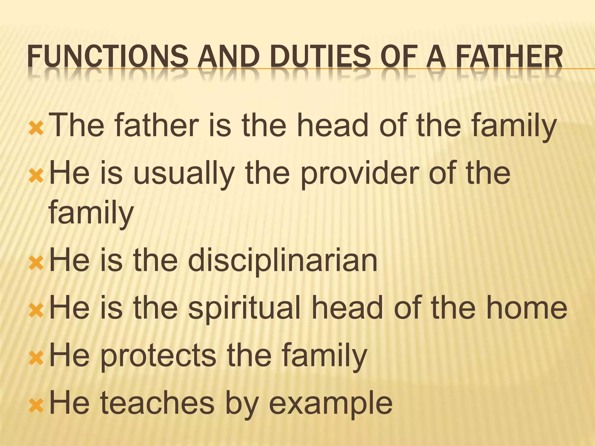 Functions and Duties of Family Members | PPTX