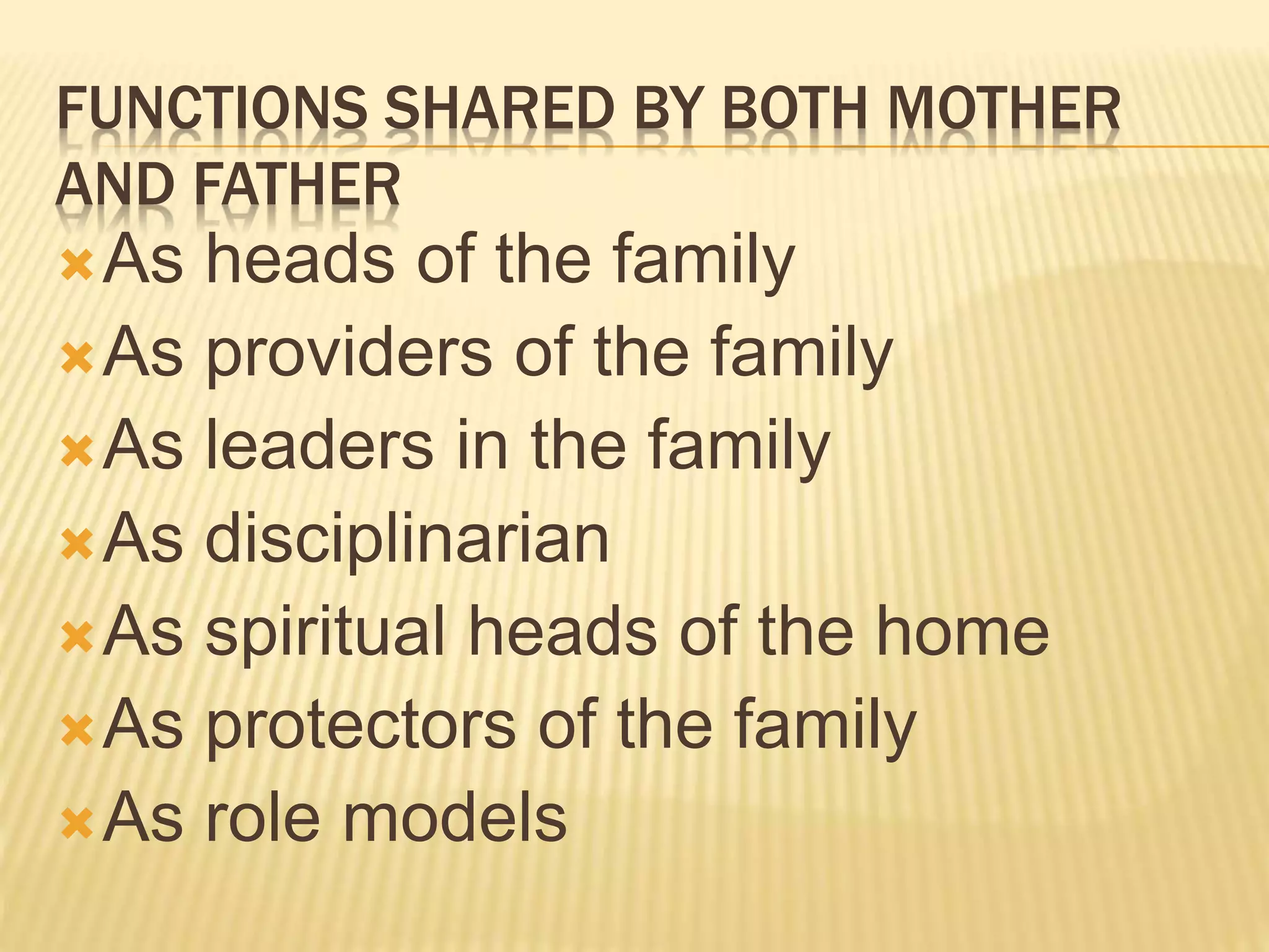 Functions and Duties of Family Members | PPTX