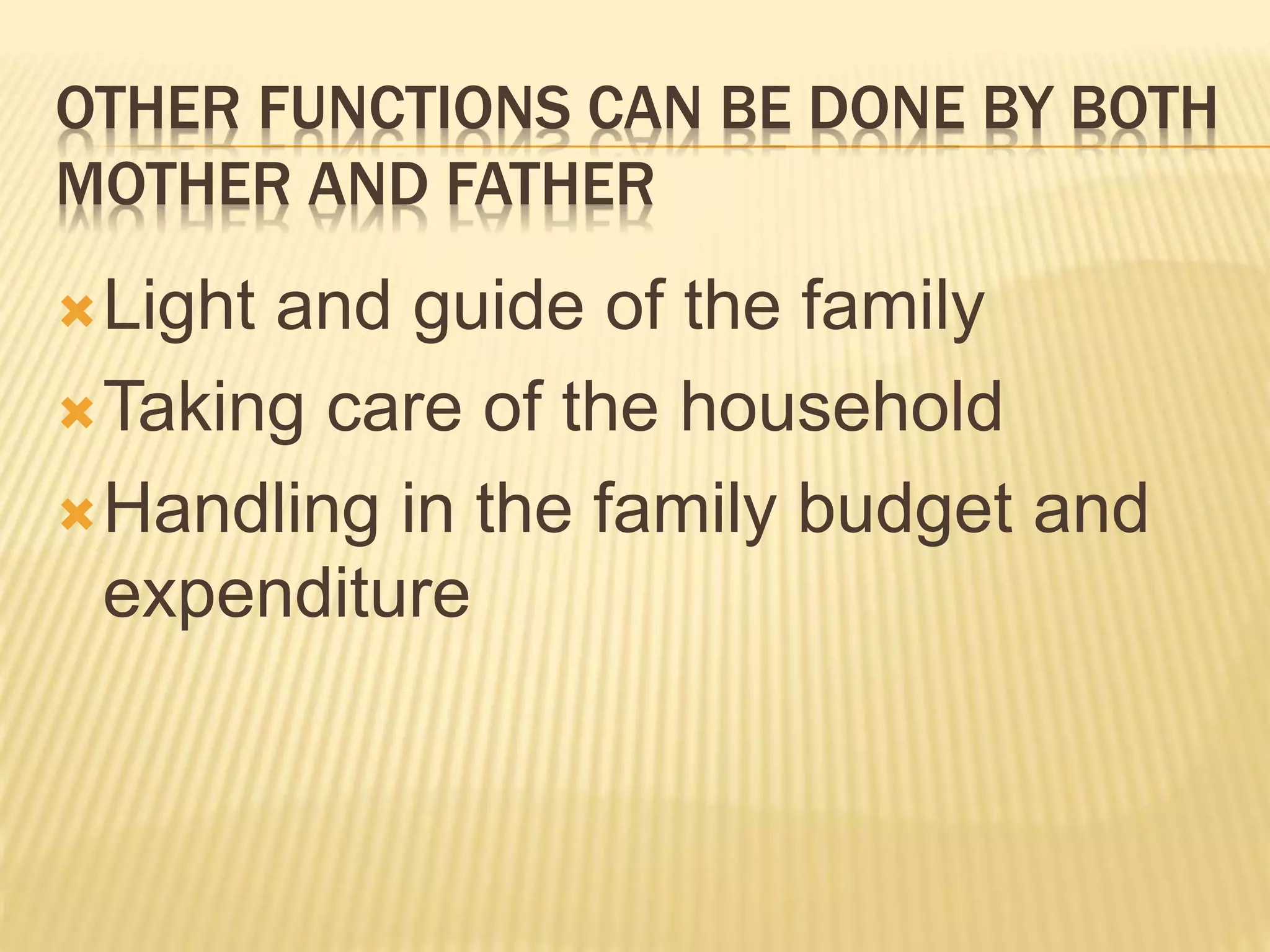 Functions and Duties of Family Members | PPTX