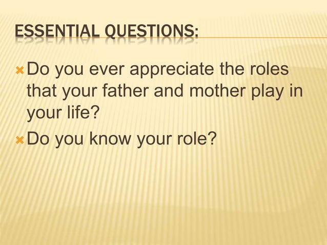 Functions and Duties of Family Members | PPTX | Parenting Children Aged ...