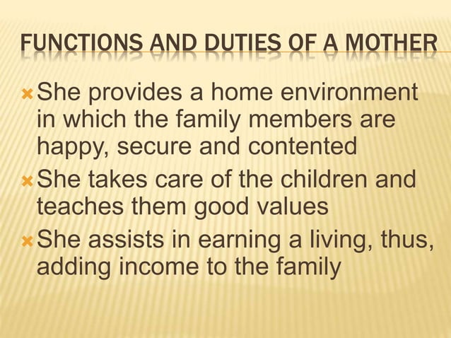 Functions and Duties of Family Members | PPTX | Parenting Children Aged ...