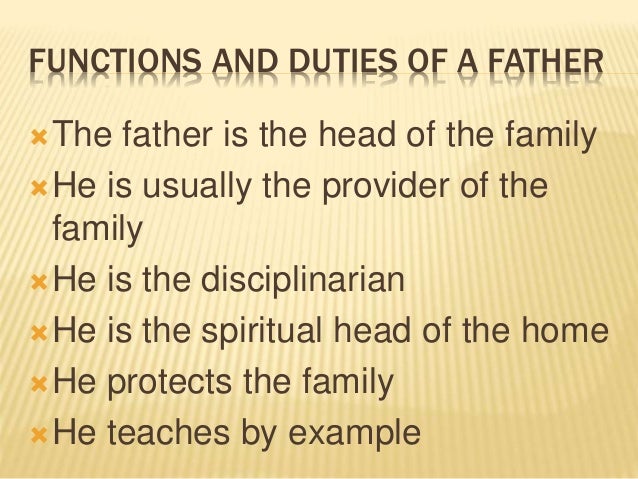 Functions and Duties of Family Members