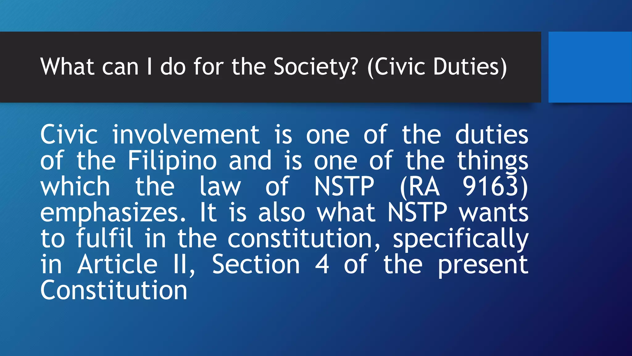 Functions and duties of filipino citizen | PPTX