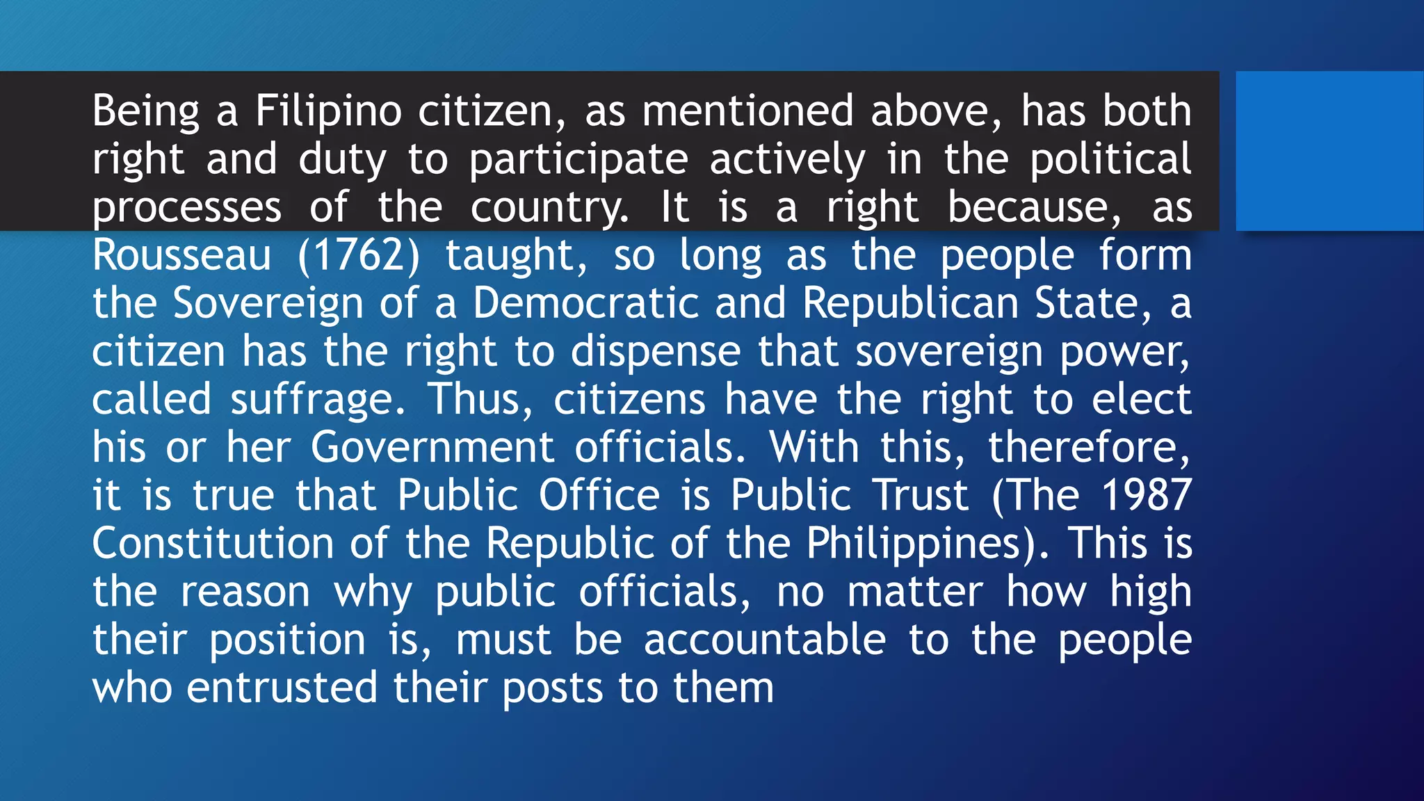 Functions and duties of filipino citizen | PPTX