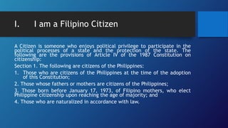 Functions and duties of filipino citizen | PPTX