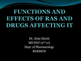 Functions and effects of ras and drugs affecting | PPTX