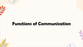 FUNCTIONS AND ELEMENTS OF COMMUNICATION.pptx | Email | Internet