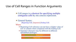 FUNCTIONS AND FORMULAS for finance people | PPT
