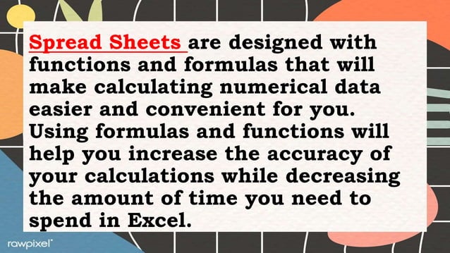 Functions and Formulas in an Electronic Spread Sheet.pptx