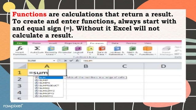 Functions and Formulas in an Electronic Spread Sheet.pptx