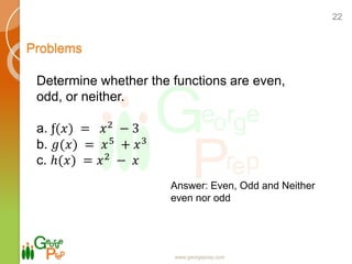 CAT Functions and Graphs basics | PPTX