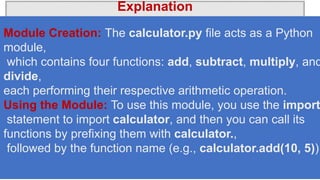 FUNCTIONS AND MODULES IN PYTHON PRESENTATION FINAL.ppsx
