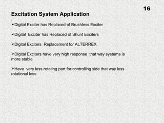 Functions and performance requirements of excitation systems | PPT