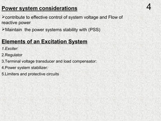 Functions and performance requirements of excitation systems | PPT
